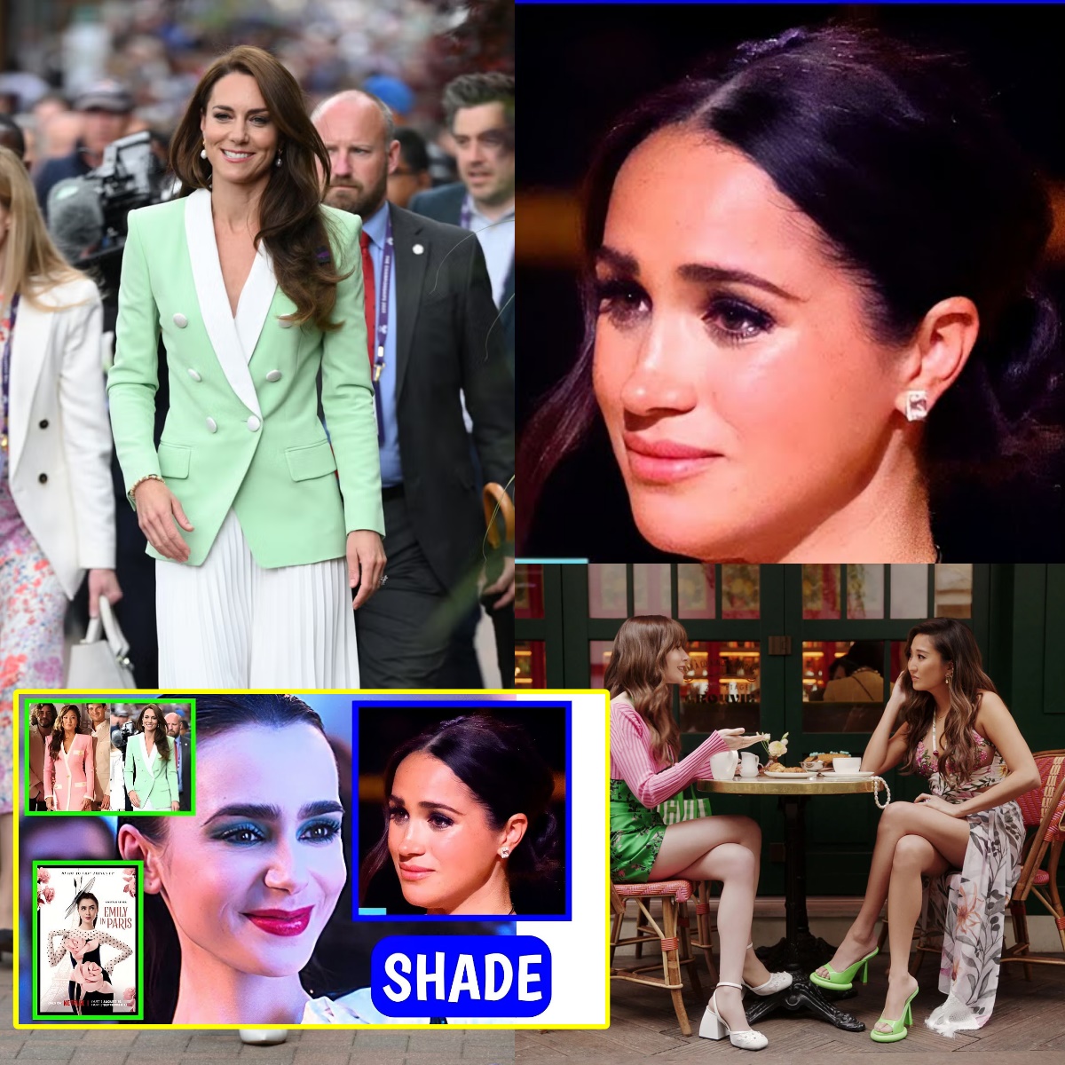 Netflix Shake Hands With Lily Collin SHADE Meg With Kate Middleton ...