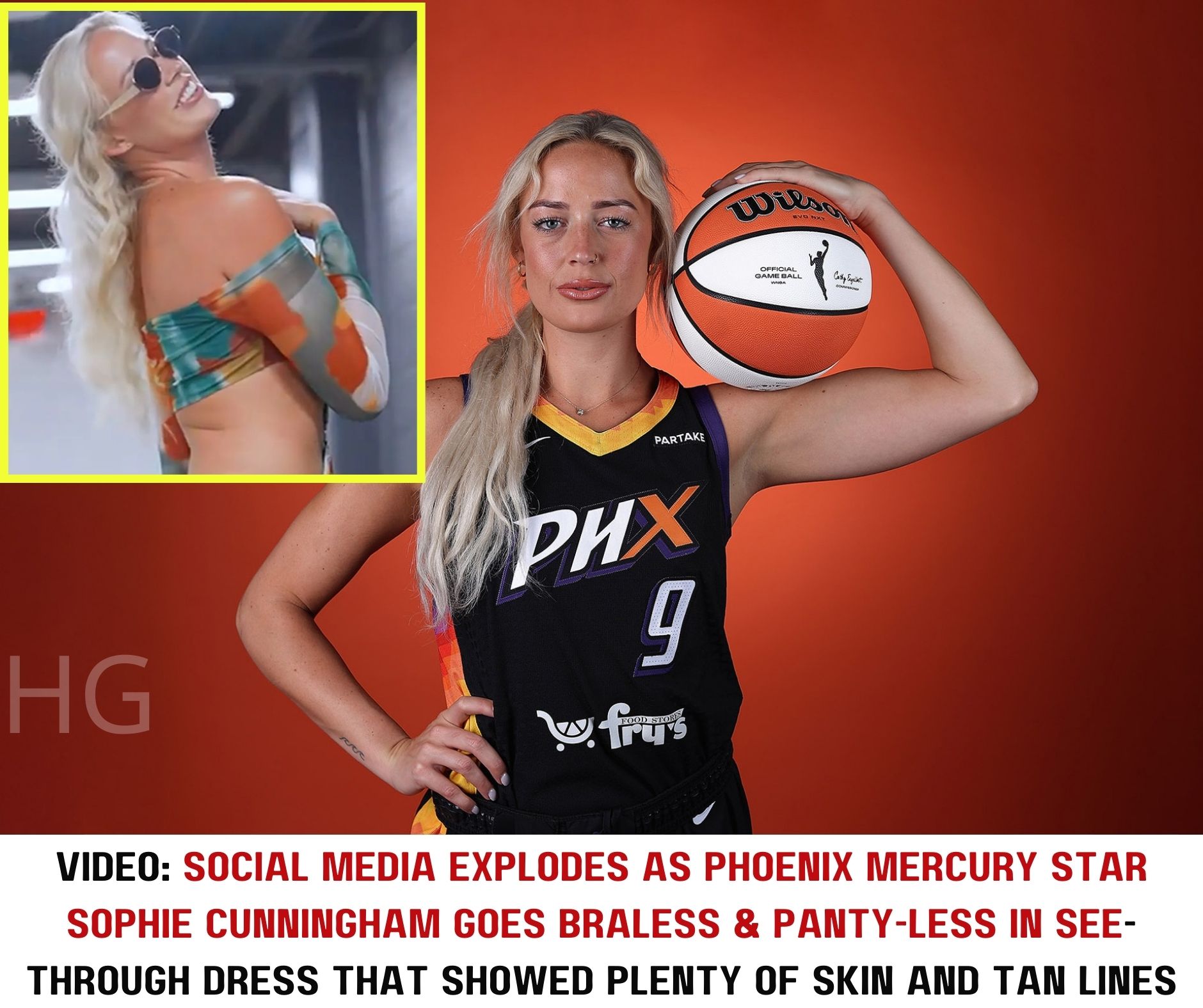 VIDEO: Social Media Explodes As Phoenix Mercury Star Sophie Cunningham Goes Braless & Panty-Less ...