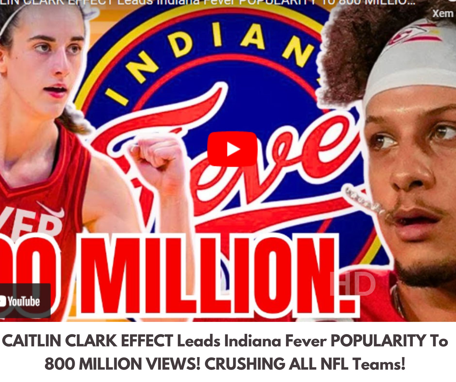 Caitlin Clark Effect: Indiana Fever's Popularity Soars to 800 Million ...