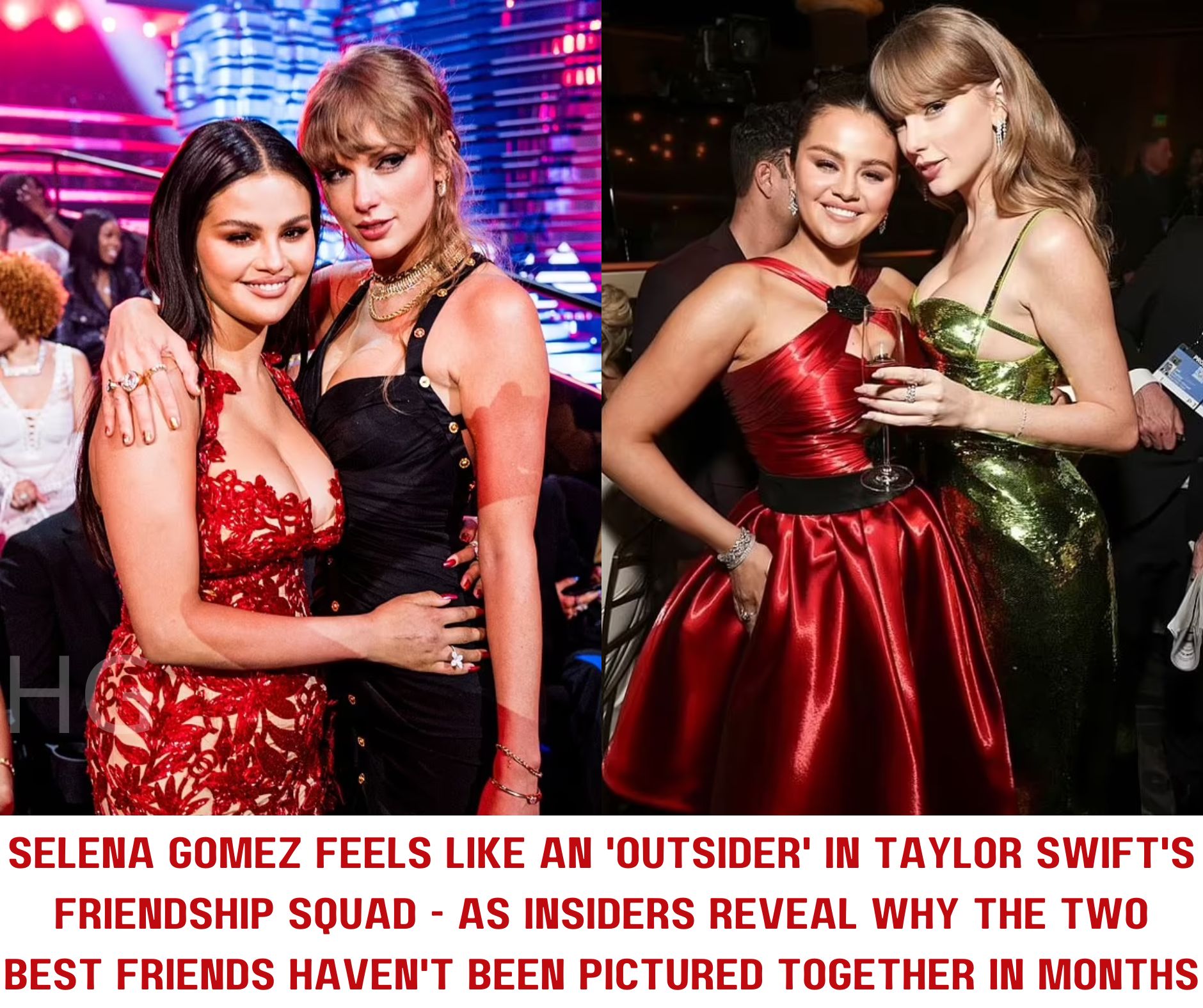 Selena Gomez feels like an 'outsider' in Taylor Swift's friendship squad - as insiders reveal ...