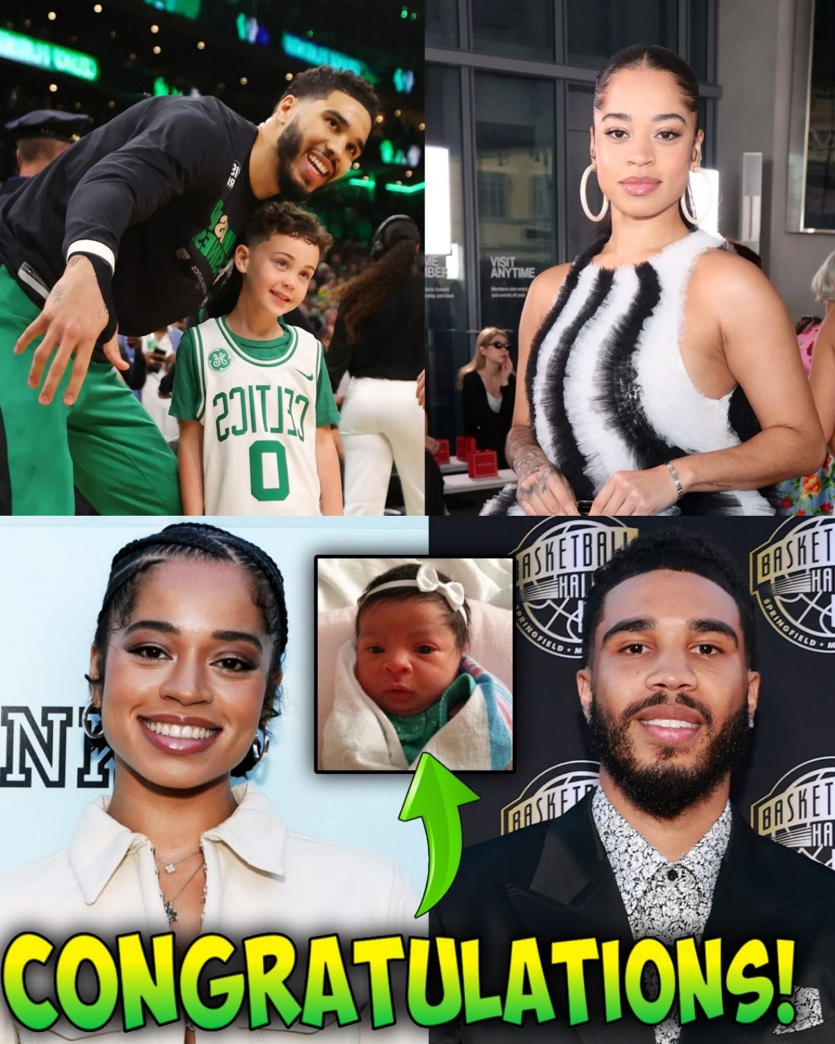Awww! Jayson Tatum Poses For Photos With Ella Mai, Infant & Family After Winning The Gold In ...