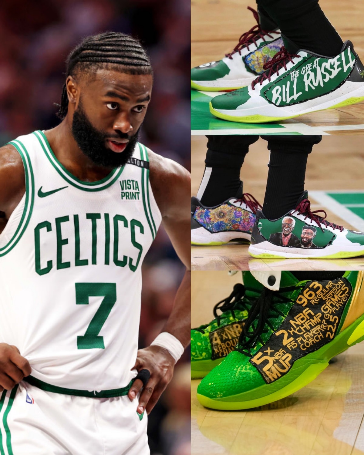 Jaylen Brown's Jaw-Dropping Custom Sneakers: A Tribute to NBA Legend ...