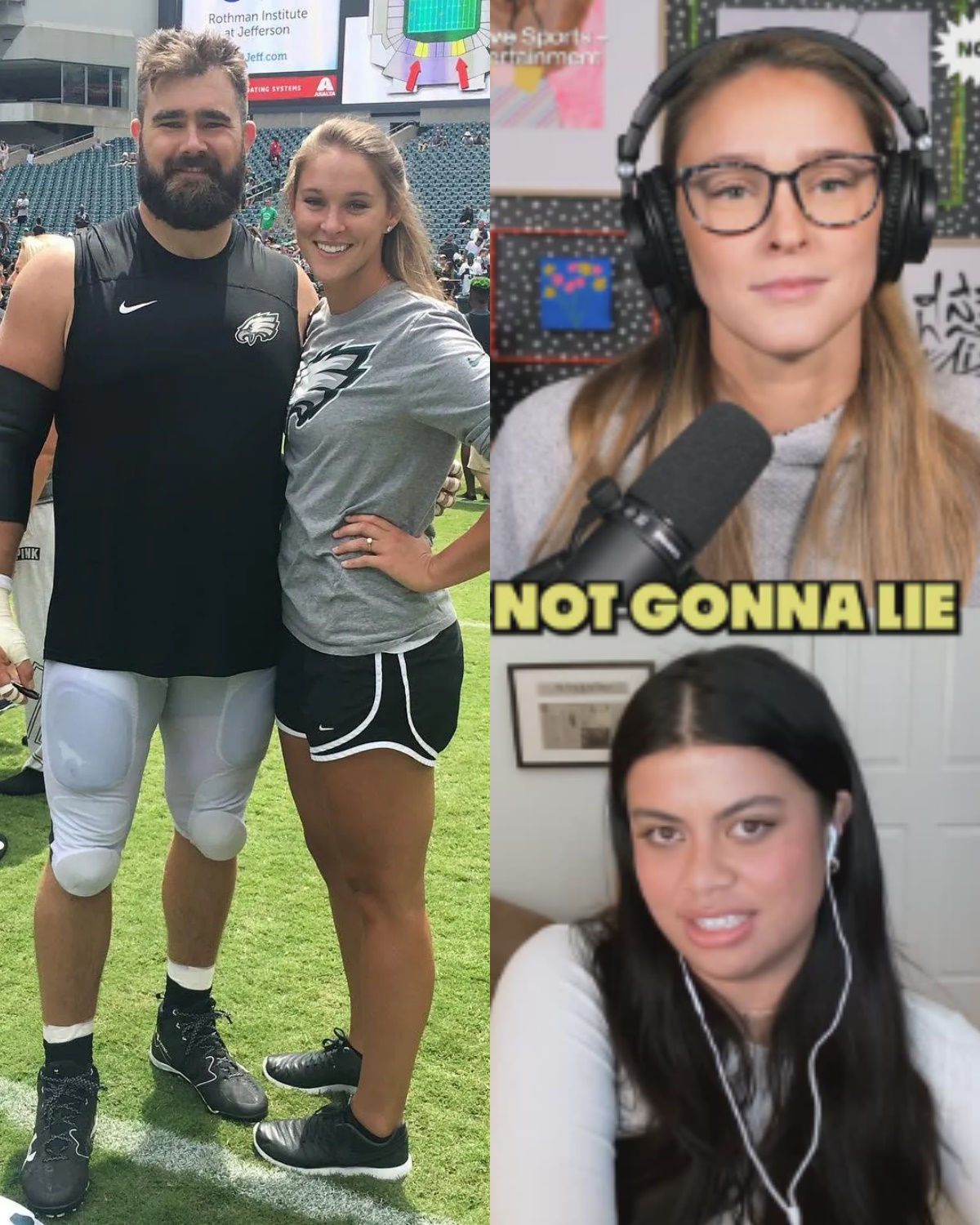“Get on the Field, B**ch”: Jason Kelce’s Wife Kylie and Drew Afualo Respond to Critics of NFL ...