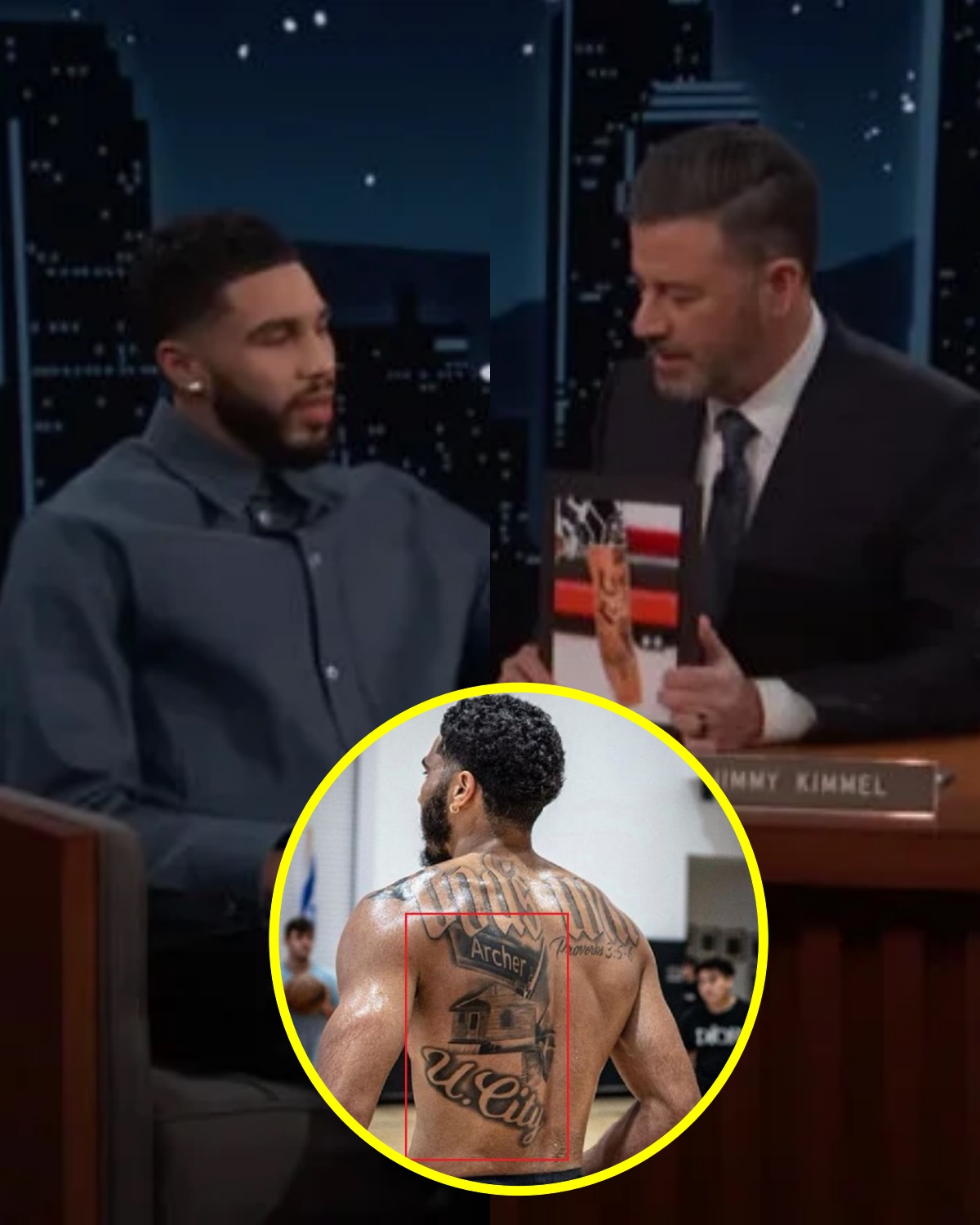 Jayson Tatum reveals meaning of his tattoos to Jimmy Kimmel - News