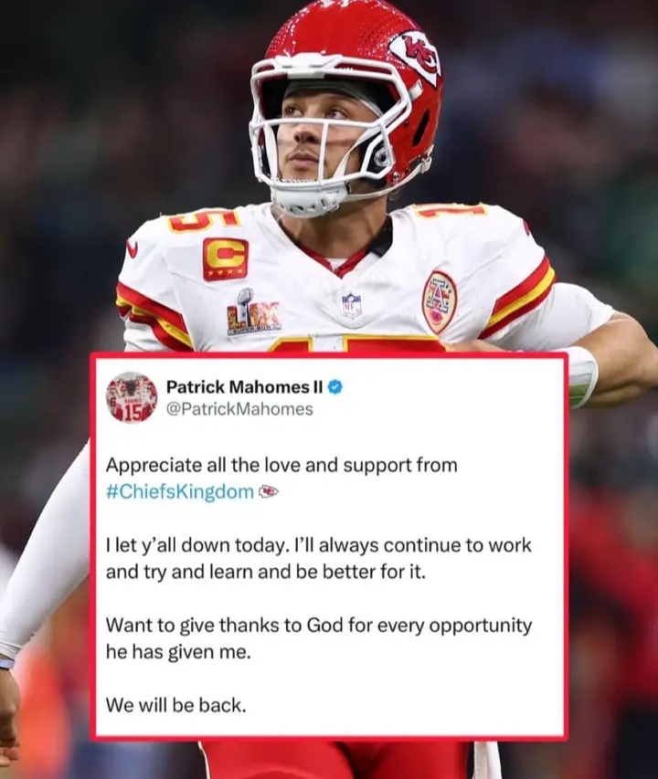 WATCH Patrick Mahomes drops a SAD and EMOTIONAL note to his fans ...