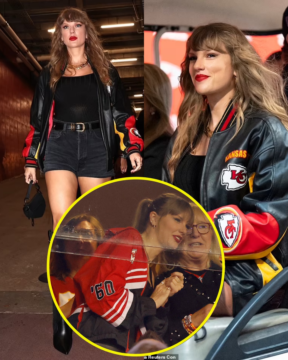 Taylor Swift's mom Andrea gives subtle nod in her outfit to Travis ... Taylor Swift's mom Andrea gives subtle nod in her outfit to Travis ...