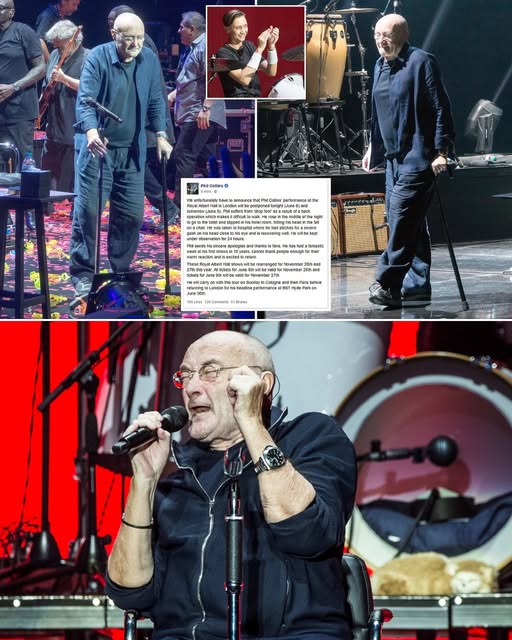 Phil Collins injured after falling over backwards on stage – video - News