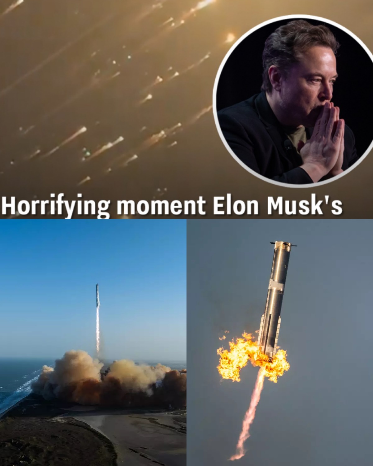 Horrifying moment Elon Musk’s SpaceX rocket explodes and comes crashing ...